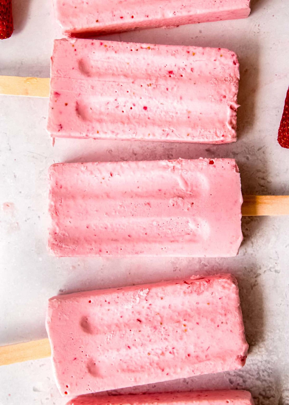 Strawberry Cheesecake Popsicles - It Starts With Good Food
