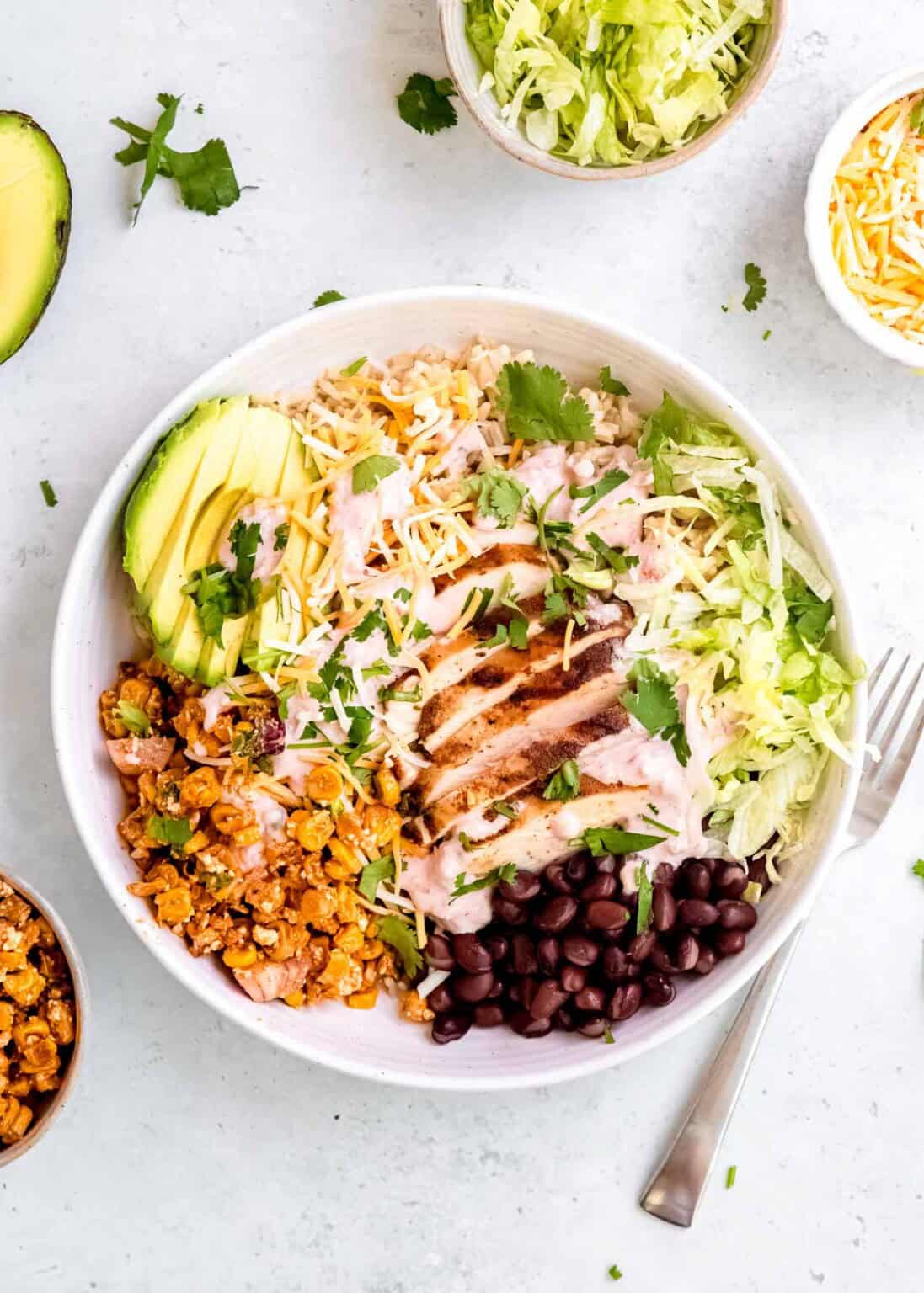 Mexican Street Corn Burrito Bowls - It Starts With Good Food