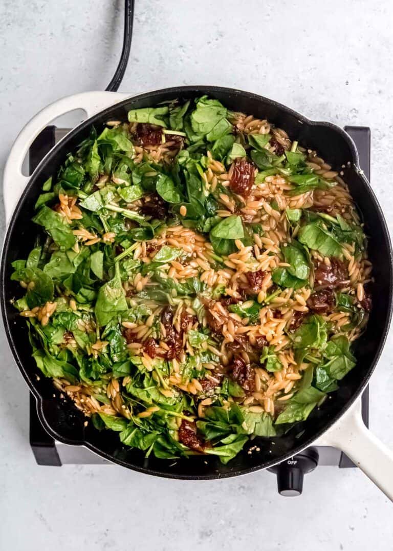 Creamy Tuscan Orzo Pasta - It Starts With Good Food