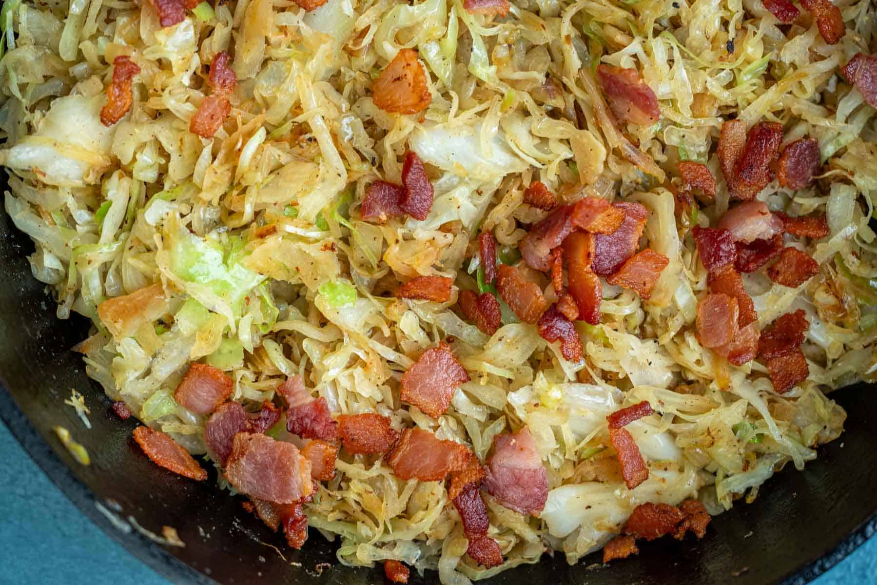 Fried Cabbage with Bacon (4 Ingredient Side Dish) - It Starts With Good ...